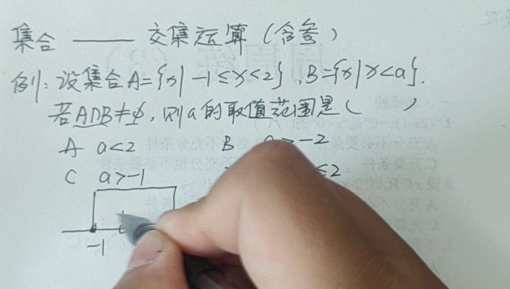 集合#交集运算#连续型数集#含参问题#空集#高一数学