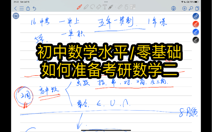 初中数学水平考研|高数零基础|专科考研|数学二如何复习,23上岸学长...