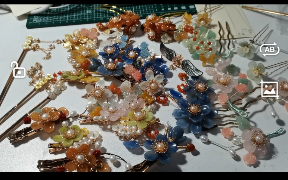 出簪视频,天然石蝶贝,一键三连播放量过500或者出簪过一半抽两个6元...