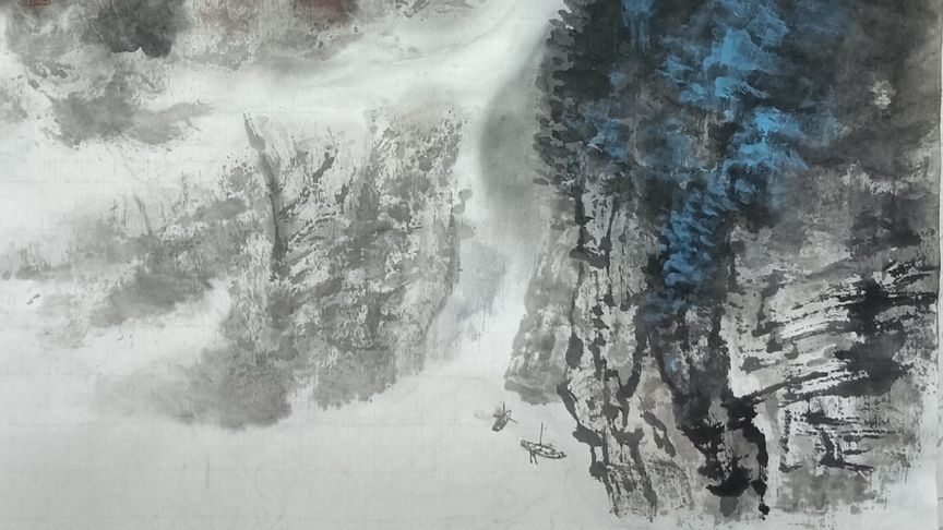 详细讲解和演示泼墨泼彩山水画的画法,你快速会掌握写意画的精髓