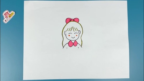 简单人物画法教程-小女孩简笔画