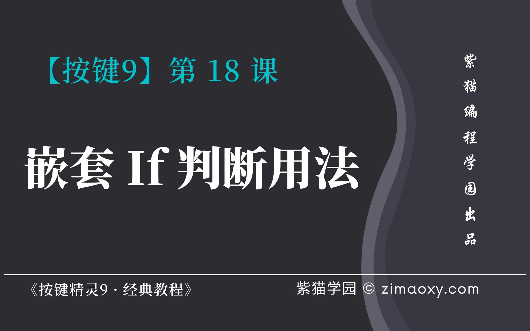 【按键9】第18课 嵌套If判断用法技巧 - 《按键精灵9 · 经典教程》