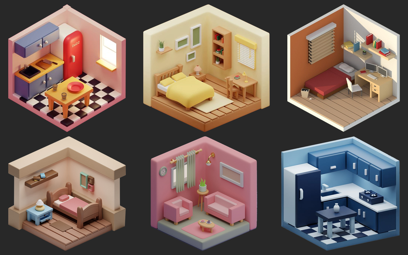 【3DMAX场景建模教程合集】0基础场景建模案例学习 游戏场景模型...