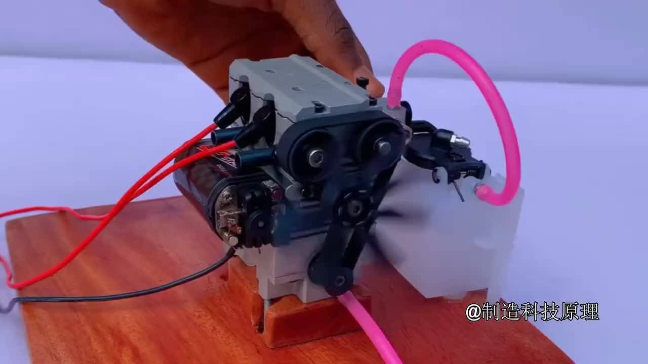 组装微型发动机模型 #每天分享科普知识 #科技小制作 #男孩玩具 #...
