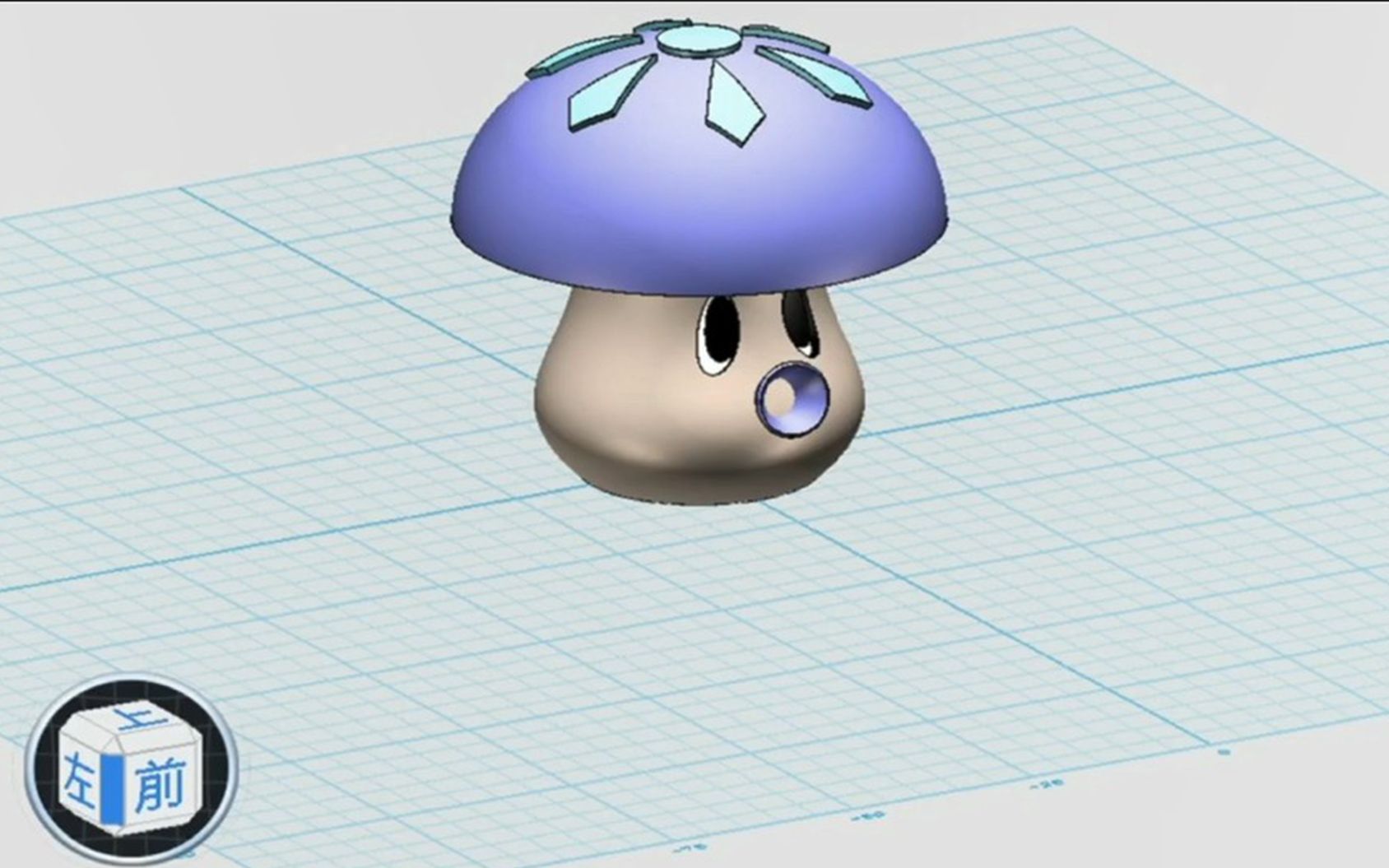 3D one创意作品 3D one教程 3D蘑菇建模 3D打印设计