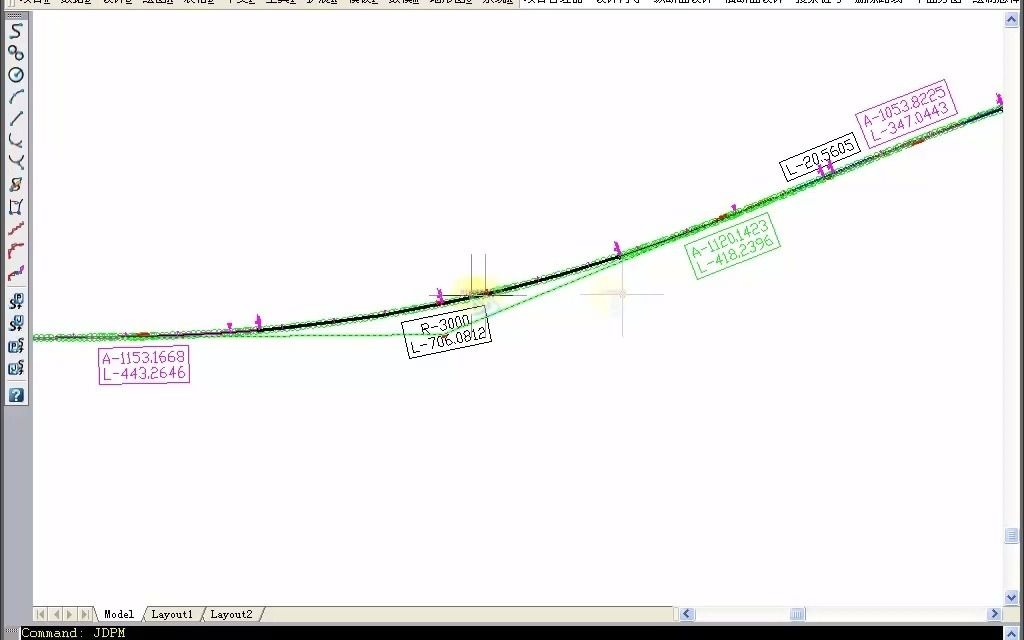 纬地2-8路线平面自动拟合设计