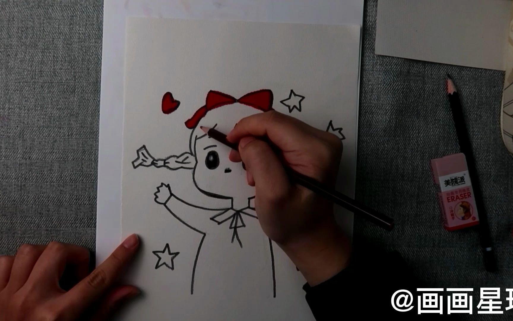 马克笔绘画|超可爱的小女孩,画法简单快get起来吧~!