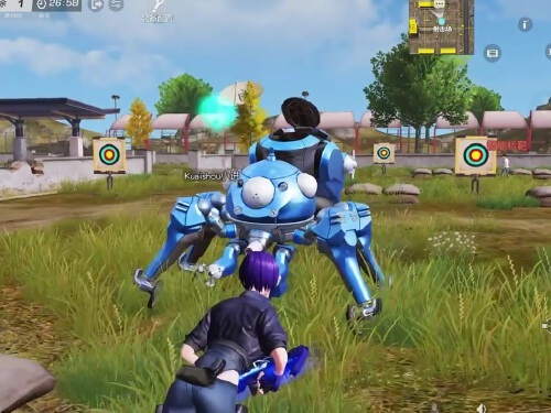 荒野行动攻壳联动皮肤展示赛博荒野荒野攻壳联动荒野行动