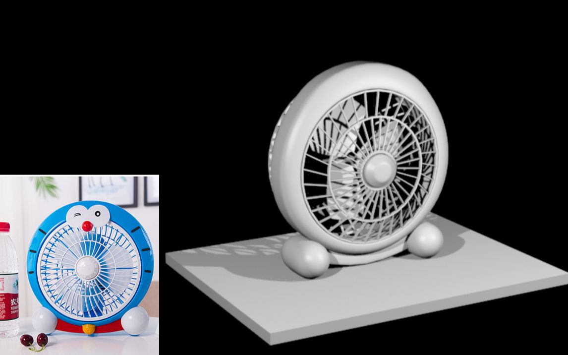 【3Dmax建模】适合新手制作的简易电风扇建模教程