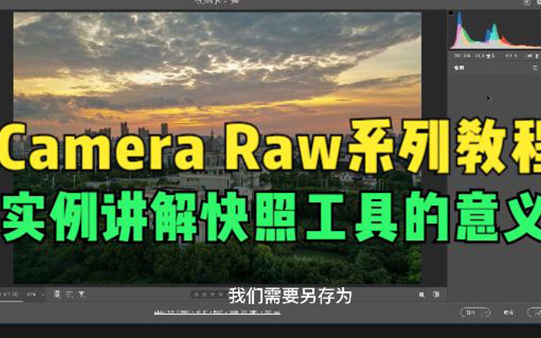 Camera Raw系列教程,ACR快照工具功能,实例讲解快照工具的意义