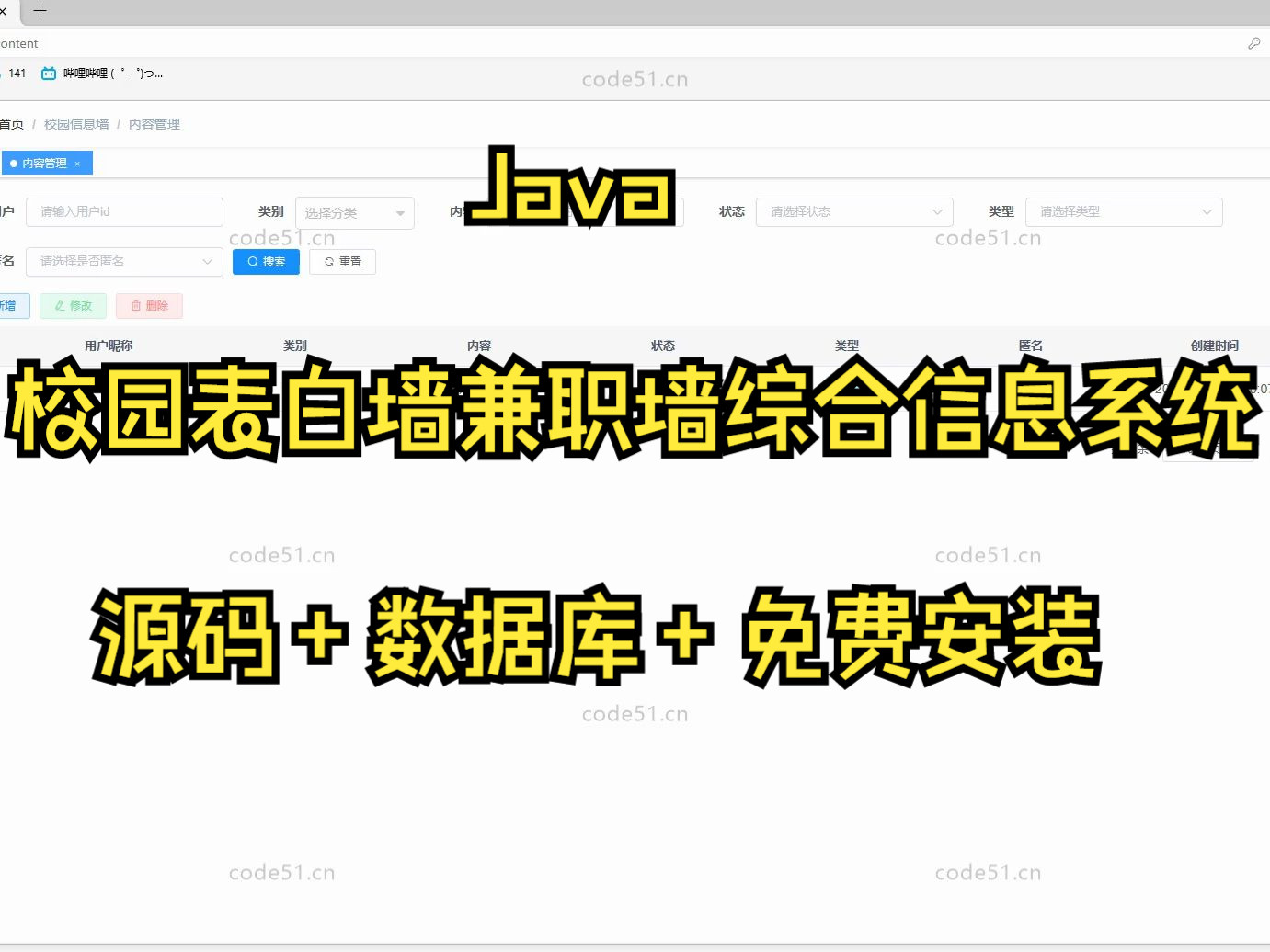基于Vue.js+微信小程序+SpringBoot+MySQL的校园表白墙兼职墙综合...