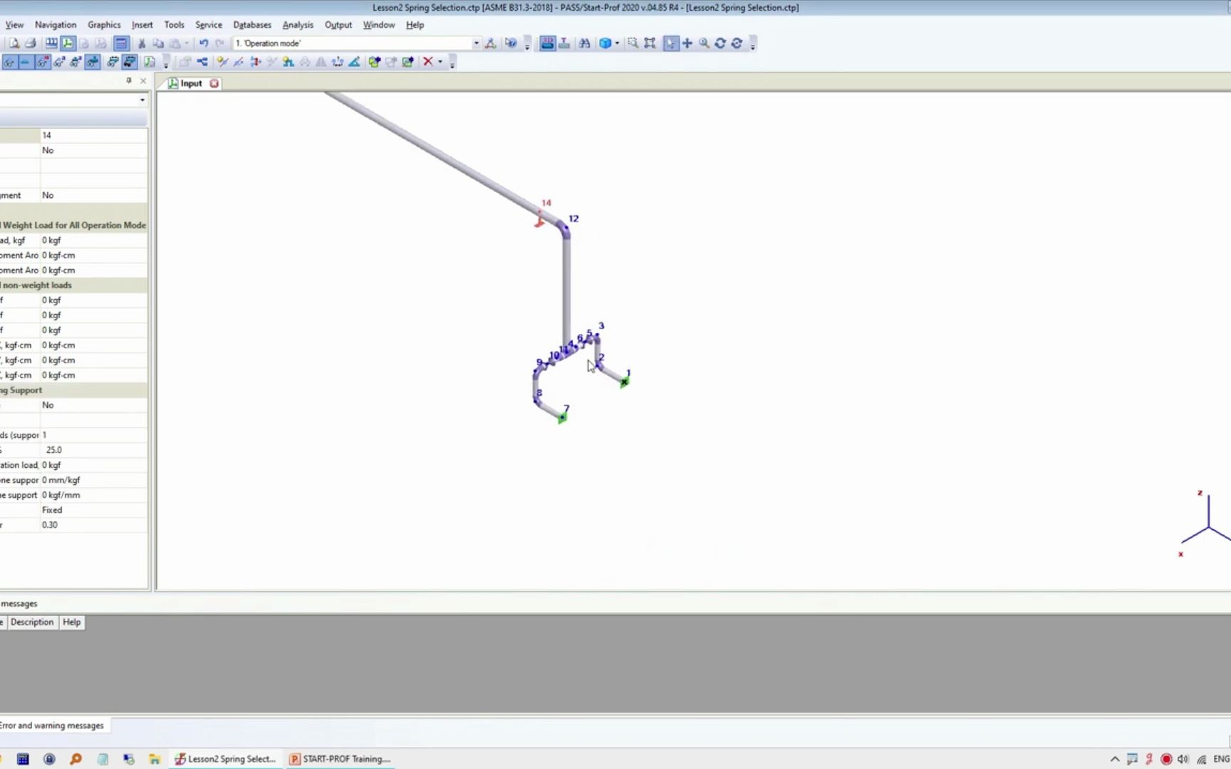 智能化管道应力分析03-弹簧架