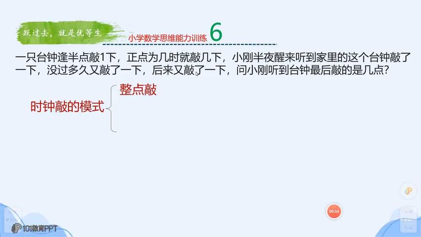 三年级数学思维训练 真假学霸一试就知6 时针时钟问题