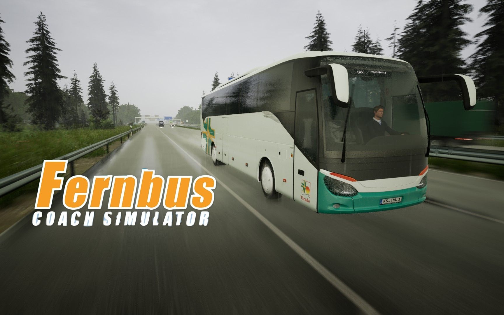 德国长途客车模拟 驾驶Comfort Class HD客车从机场出发到纽伦堡【...