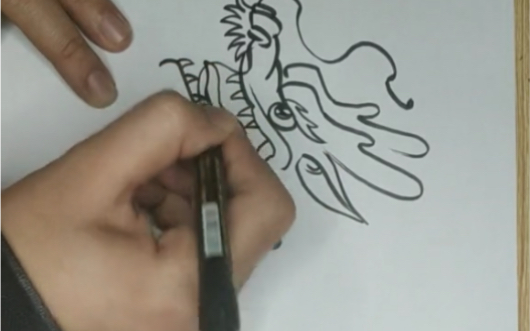 【简笔画龙】|手绘|教你画一只中国龙