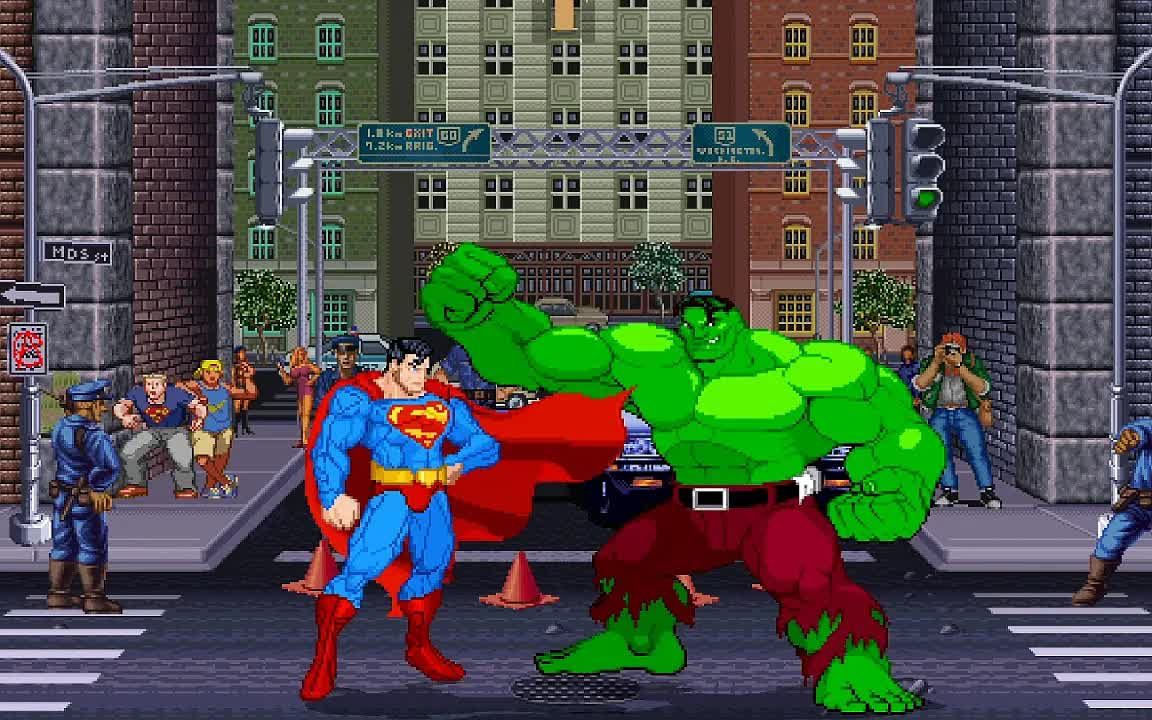 ...超人 VS 绿巨人!有史以来最激烈的战斗!_哔哩哔哩bilibili_游戏集锦