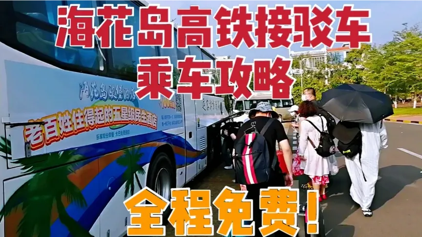 海花岛高铁接驳车乘车攻略,竟然全程免费!太方便了!