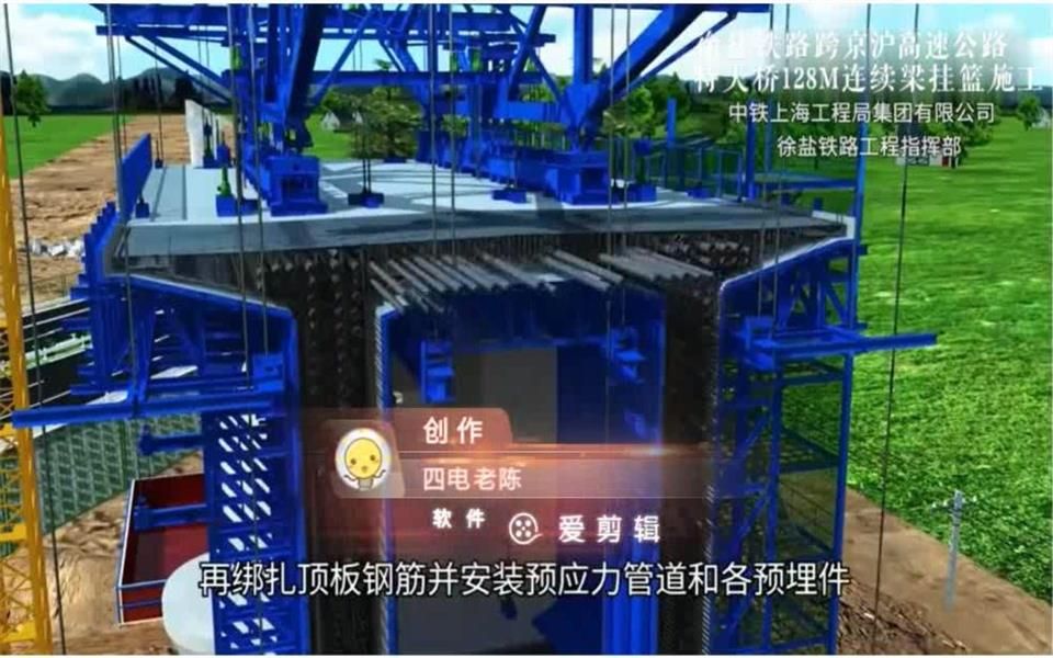 徐盐:跨京沪高速公路特大桥128M连续梁挂篮施工