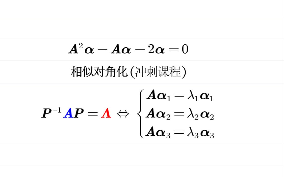 矩阵相似对角化(冲刺)