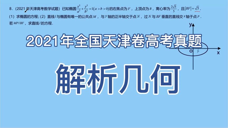 2021年解析几何天津卷压轴大题真题,难到大多数同学的切线问题