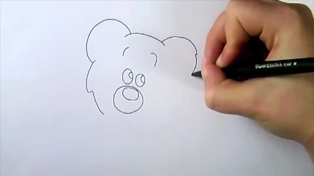 简笔画:一只可爱的泰迪熊