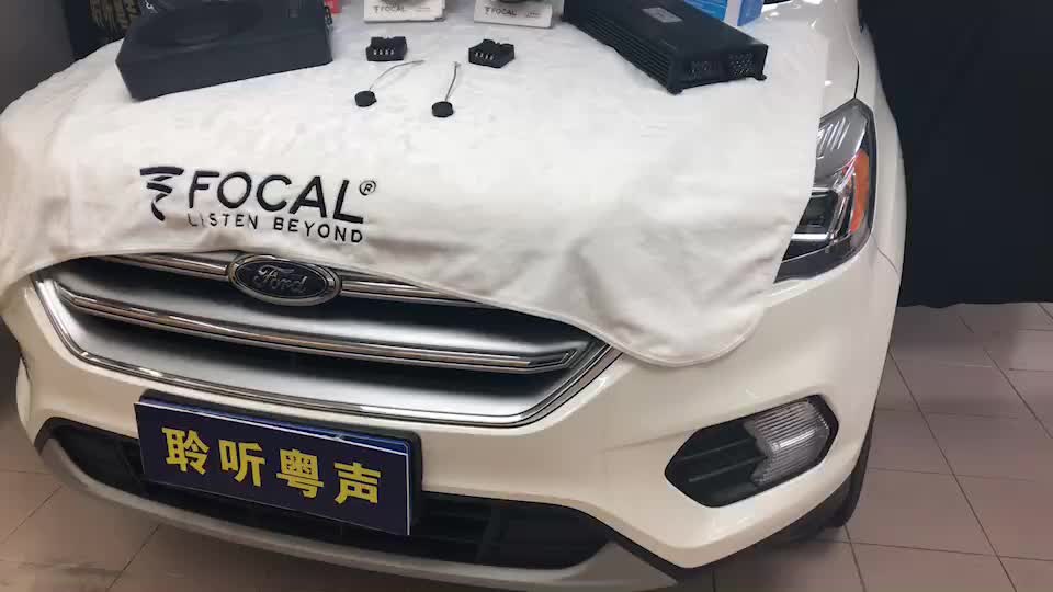 ...汽车音响改装 福特锐界升级热门产品劲浪喇叭!加超低音炮四门隔音....