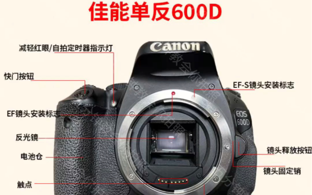 可自拍带翻转屏单反佳能600d,按键界面