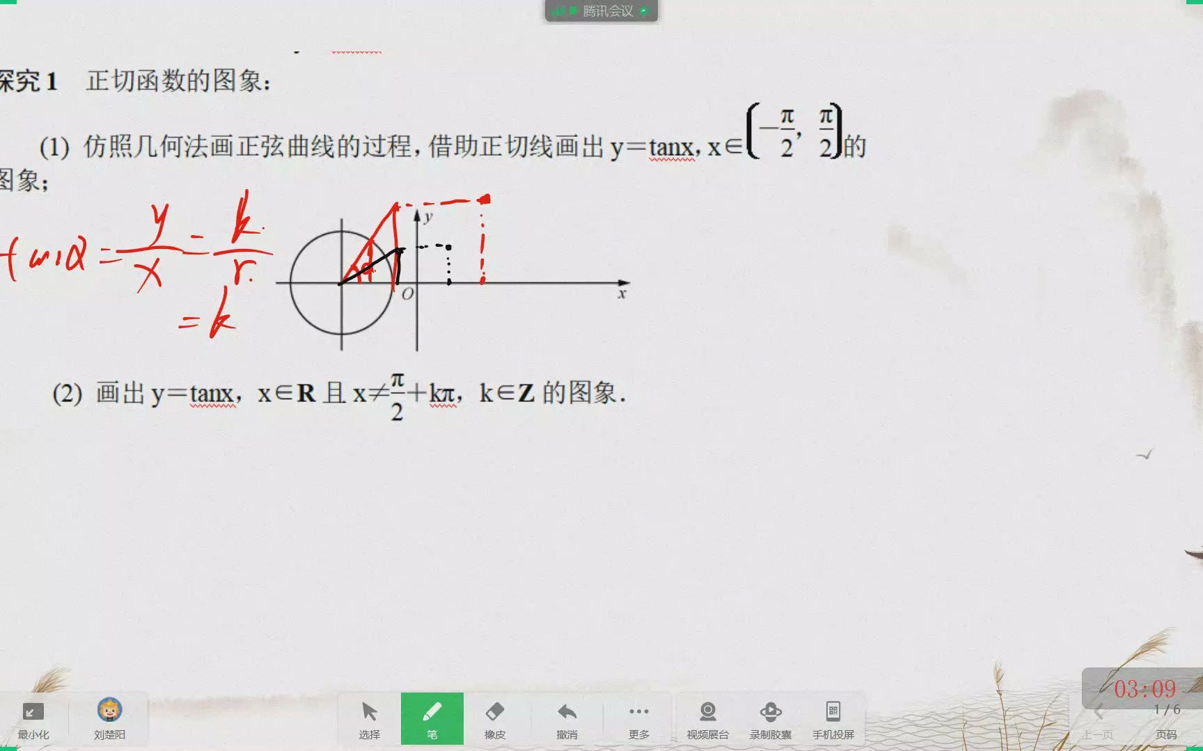 7.3.2三角函数图像与性质(4)—正切函数