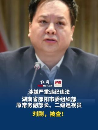 湖南省邵阳市委组织部原常务副部长、二级巡视员刘刚,被查!#反腐倡廉
