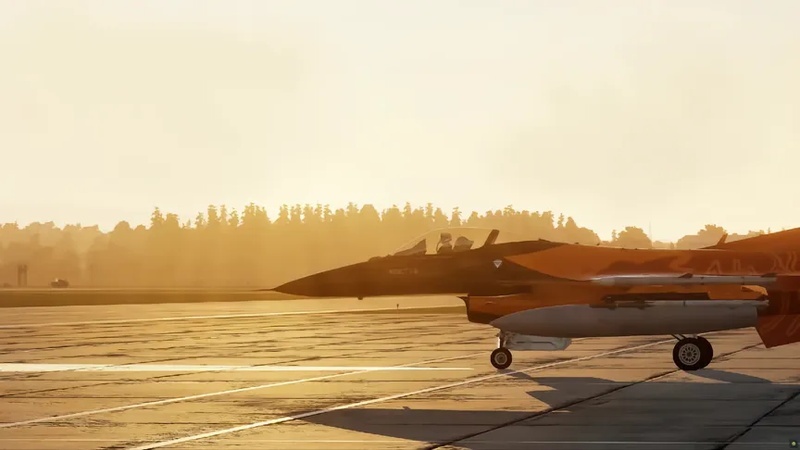 DCS 迎着朝阳 F16日常飞行训练