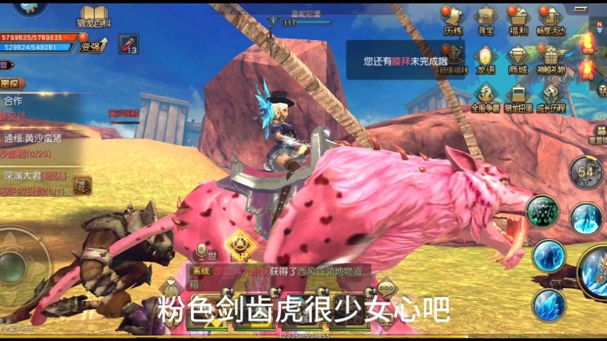 喜欢3D画质的不可错过的网游,所有坐骑可以抓,坐骑很炫