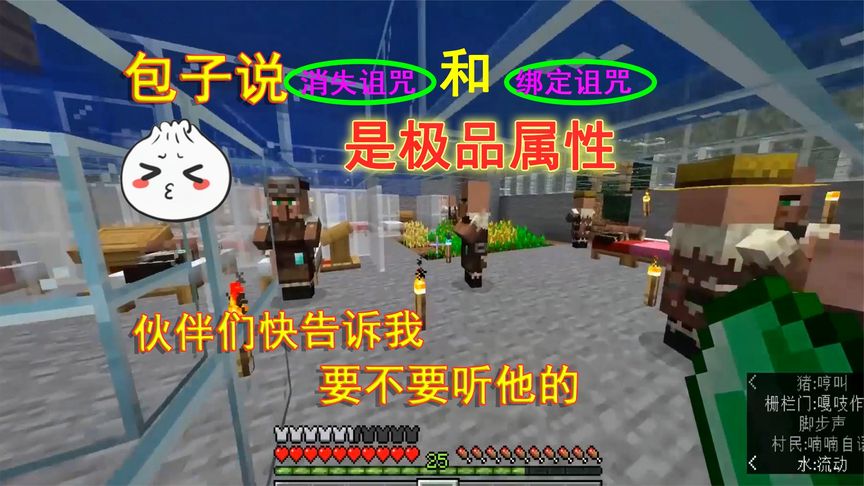 我的世界1.16联机122：包子说，消失诅咒和绑定诅咒是超极品属性