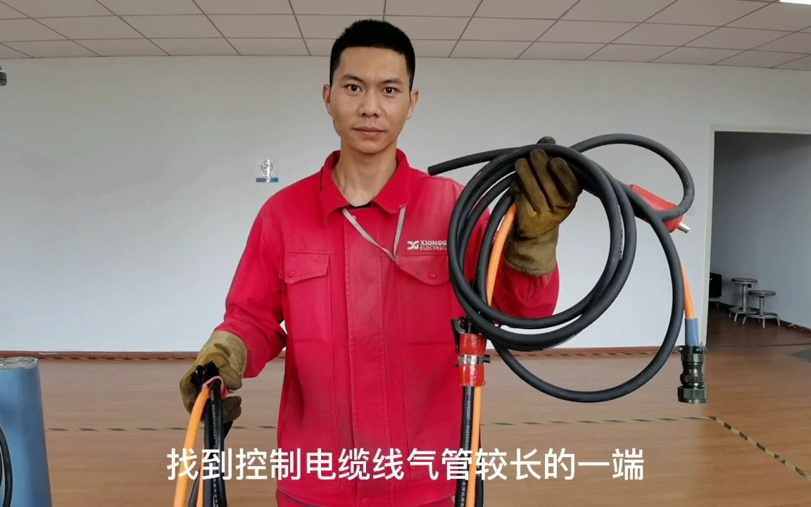 熊谷D7-500A药芯焊丝气保工艺接线教程