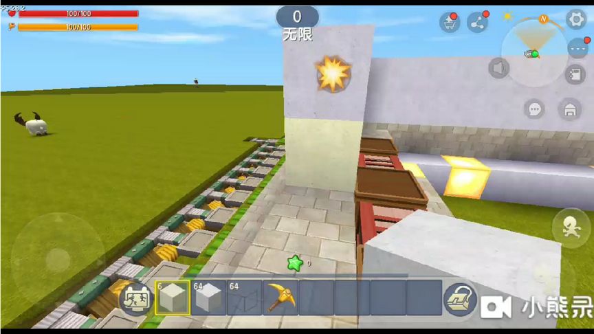 迷你世界:快点建房子,晚上有怪物。