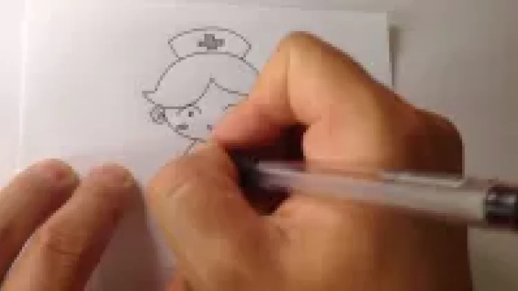 儿童学画画.简笔画-白衣天使护士