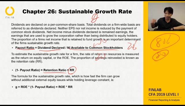 CFA一级 财务报表分析 可持续增长率