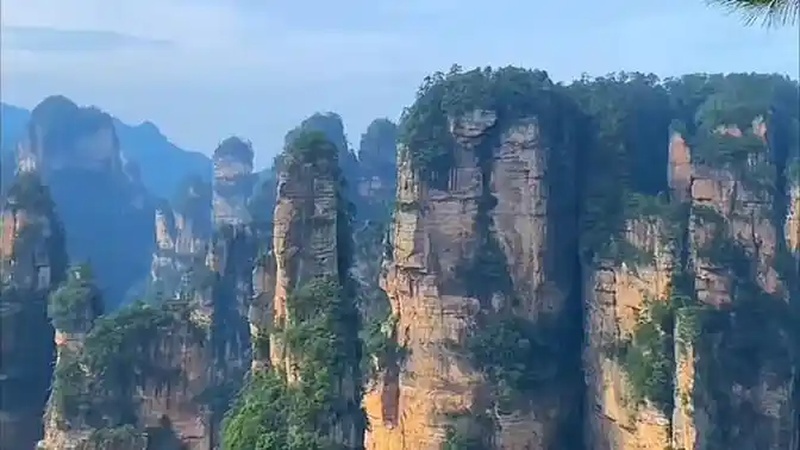 张家界风光:石峰拔地刺青天,云海铺笺写传奇
