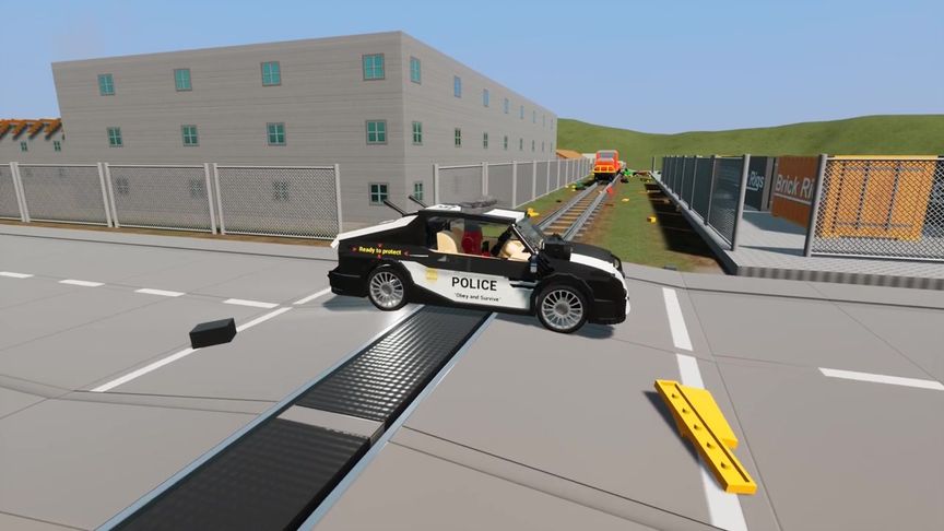 乐高动画:大量汽车被乐高列车撞毁