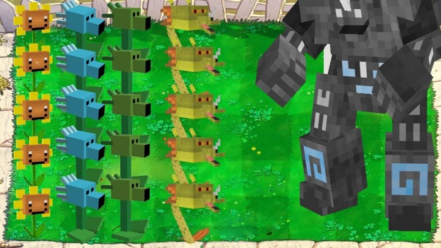 我的世界:手机版植物大战大僵尸,这也太好玩了