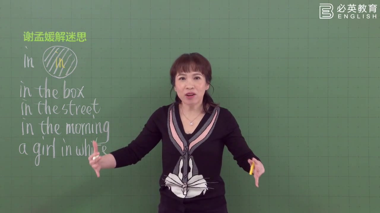 必英教育谢孟媛魔英语语法篇入门零基础学英语IN的用法