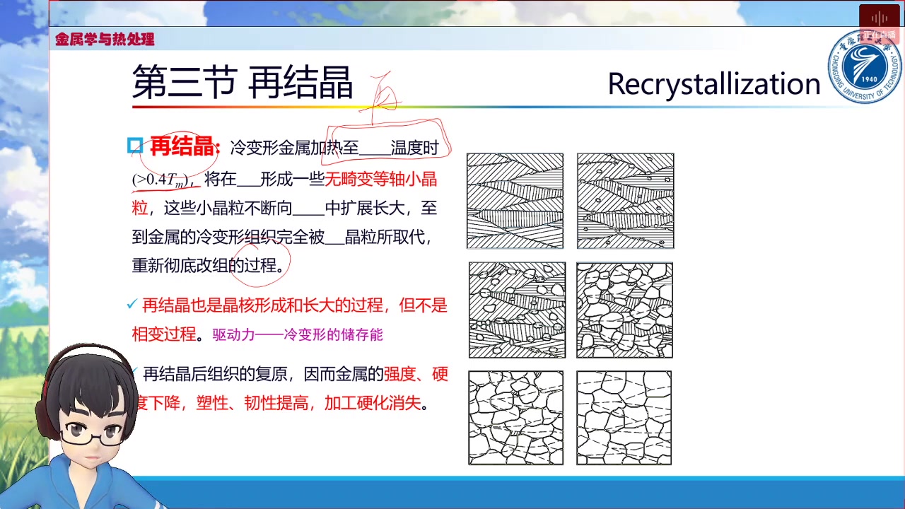 回复与再结晶:再结晶