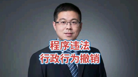 行政程序违法撤销