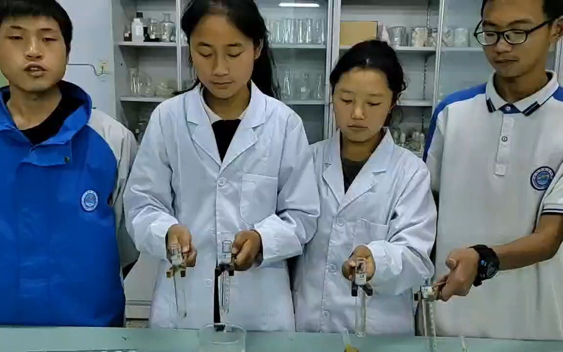 比较过氧化氢在不同条件下的分解_学生示范【带字幕】