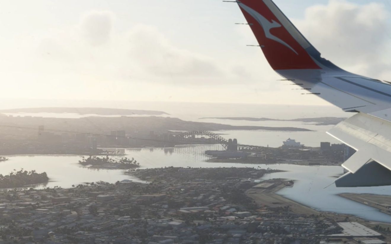 MSFS2020 微软模拟飞行 空客A320 悉尼机场降落 高质量地景