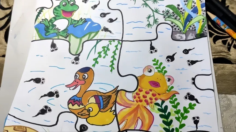 轻松搞定连环画绘本,小蝌蚪找妈妈,小于老师教画连环画(1)