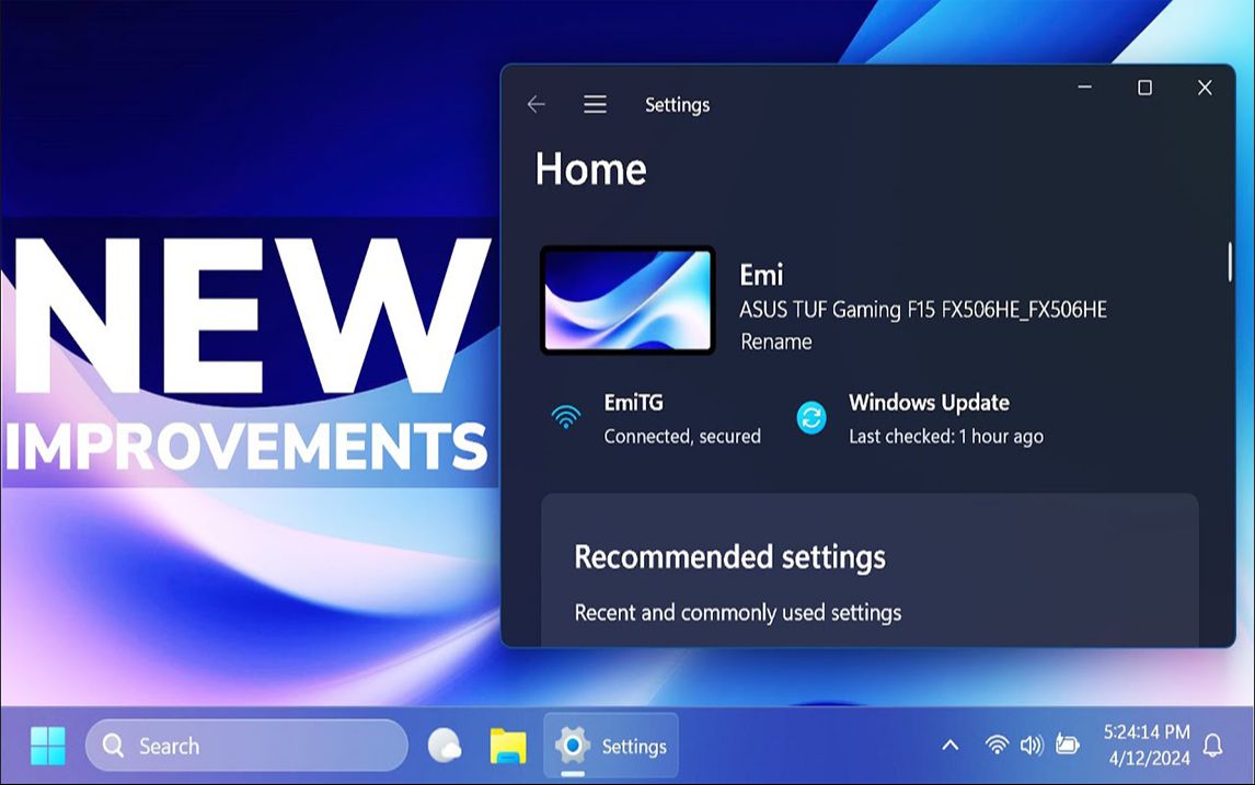 ...23H2 最新版 Build 22621.3520 / 22631.3520 系统更新:小组件图标改进