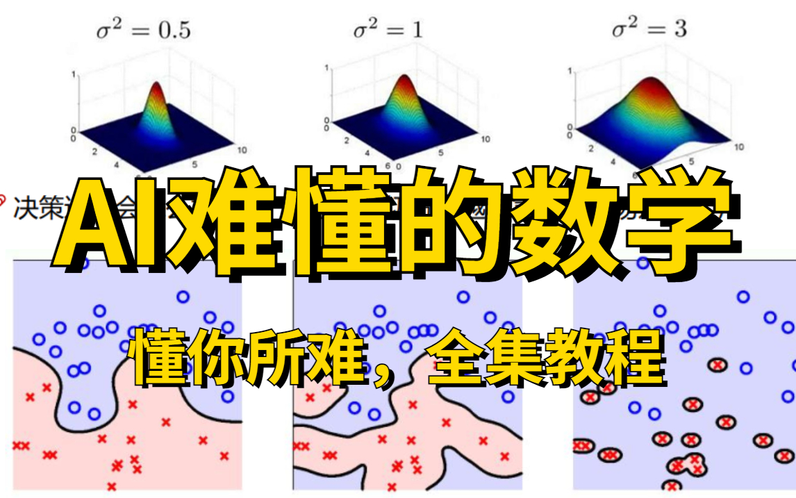 过知识点必备!人工智能数学基础一次性全学会!整整两百集,通俗易懂的...