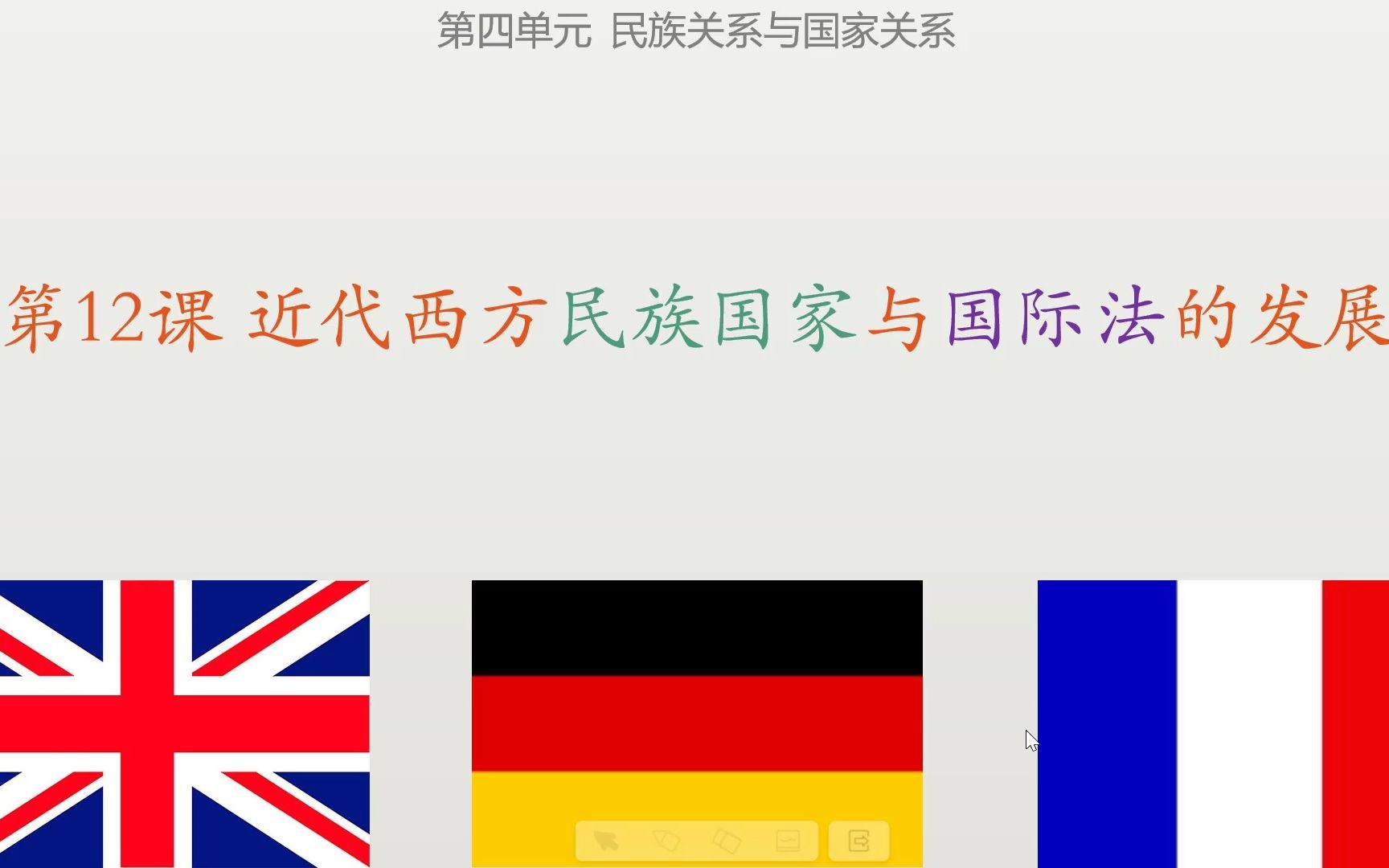 选择性必修一·第12课·近代西方民族国家与国际法的发展