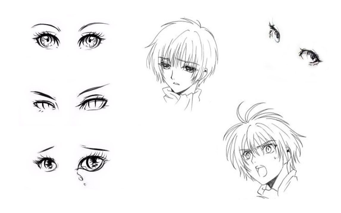 零基础漫画教学!从结构出发解析常见的漫画眼睛画法【漫画手绘】【...