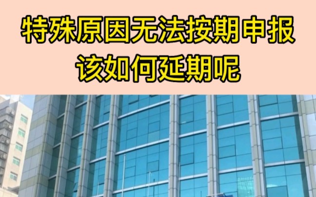 因特殊原因无法如期申报的该怎么办呢,别担心,这份延期申报操作流程...